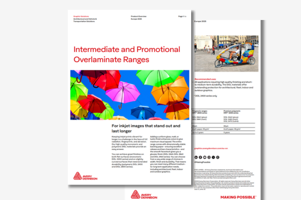 DOL 2000 Series Overlaminate Films | Avery Dennison | Graphics